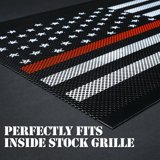 Xprite USA ZS-0001-FLAG-G2R Mesh Grille Insert with Firefighter Red ...