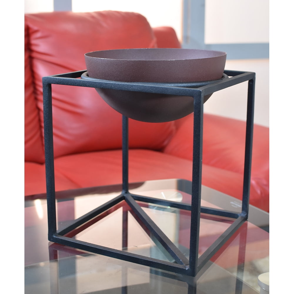 Handmade 100% Iron Round Modern Rust & Black Color Planters Pot ...