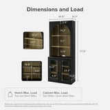 Mopio Blake Storage Cabinet with Hutch, Sideboard Buffet Cabinet with ...