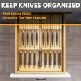 SpaceAid Bamboo Knife Drawer Organizer Insert, Kitchen Steak Knives ...