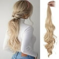 32 Inch Long Body Ponytail hair Extension Synthetic Heat Resistant Wrap ...