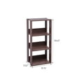 IRIS USA Bookshelf, 3 Shelf Open Wood Storage Bookcase Rack Unit, Brown ...