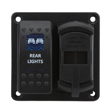 Rocker Panel, IP65 Protection Simple Installation Rocker Switch 12/24V ...