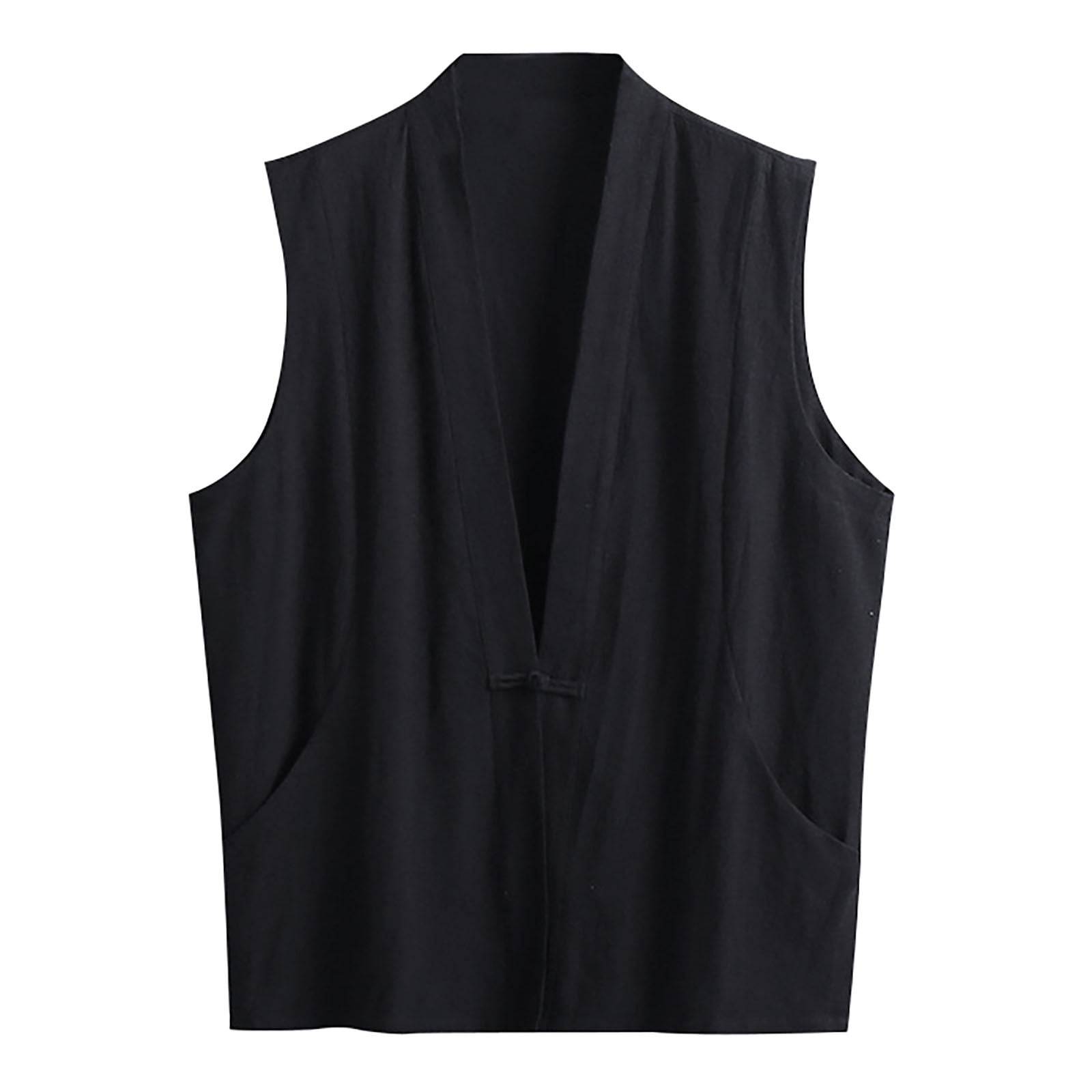 Click here for Xiaowwww Mens Summer Sleeveless Vest Linen Pan Buc... prices