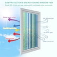 Blue Gradient Colorful Stripe Window Privacy Film, Rainbow Film ...