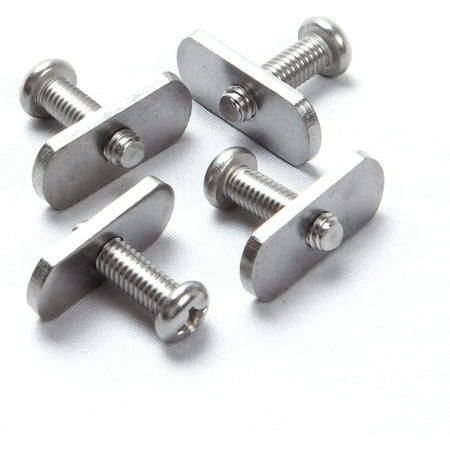 4 Pack Stainless Steel Track Screws and Nuts Hardware Replacement Kit ...