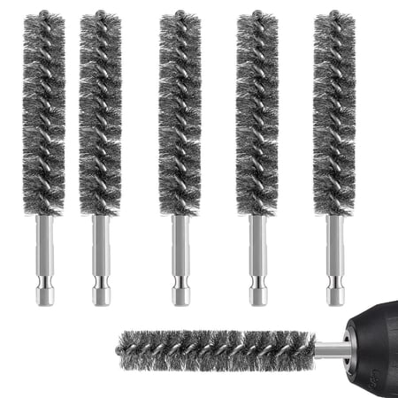Yeacher Stainless Steel Bore Brush Stainless Steel Bristles Wire Brush ...