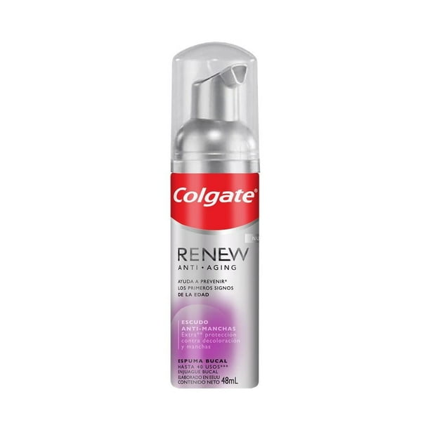 Espuma bucal Colgate renew anti-aging 48 ml | Bodega Aurrera en línea