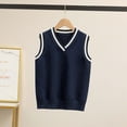 CAUYDY Boys Sweater Vest V Neck Sweater Vest Cable Knit Cotton Sweaters ...
