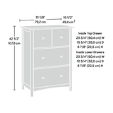 Sauder Union Plain Drop Front Secretary Desk, Prairie Cherry Finish ...