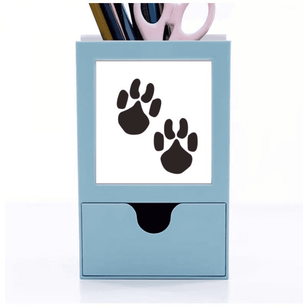 Animal Cute Paw Print Outline Footprint Desk Supplies Organizer Pen ...