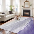 Area Rug 60×96in, Summer Beach Sand Waves Purple Gradient Floor Carpet ...