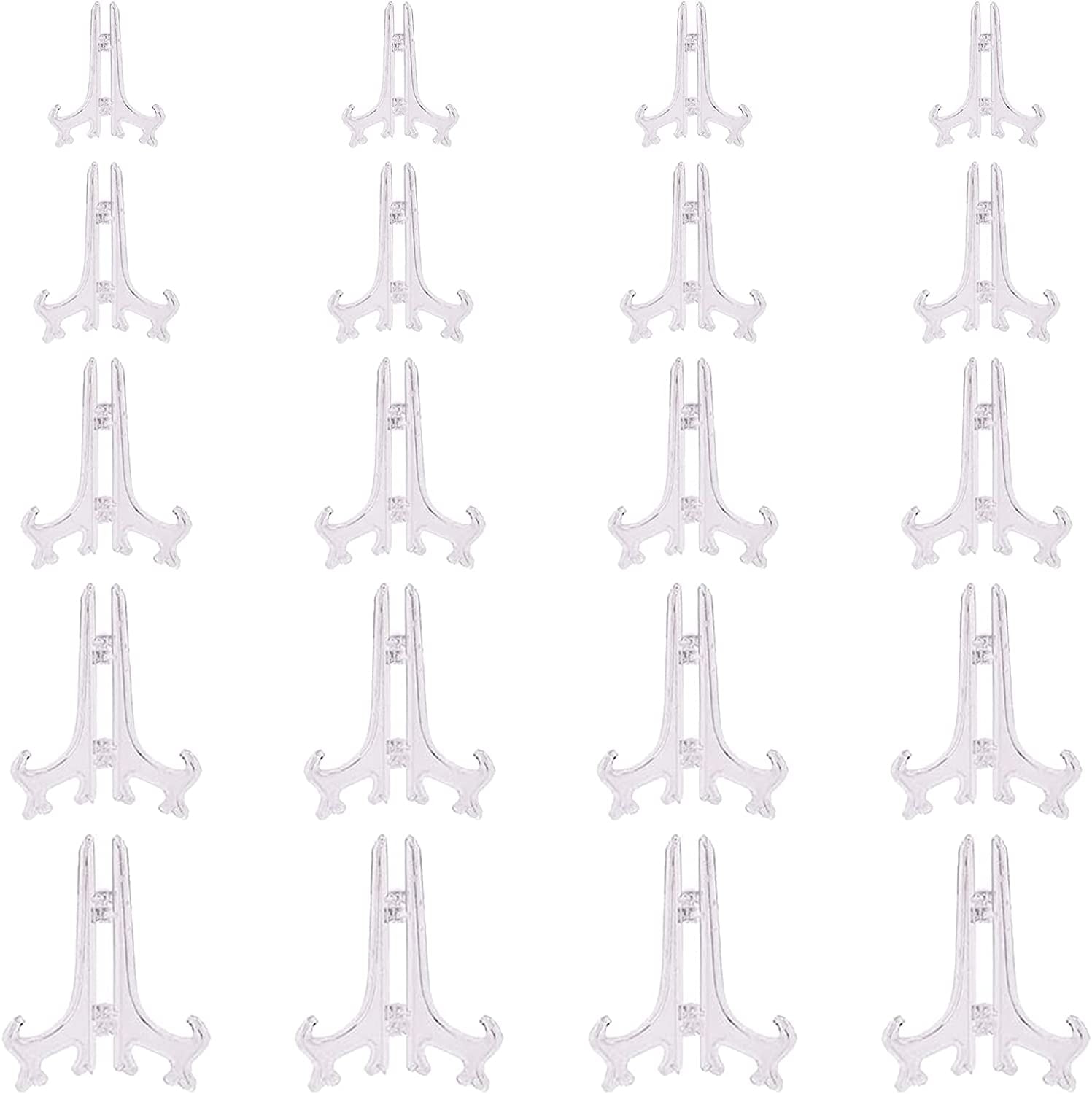 Plastic Easel, 20 Pcs Acrylic Display Easel Stands Plate Holders for ...