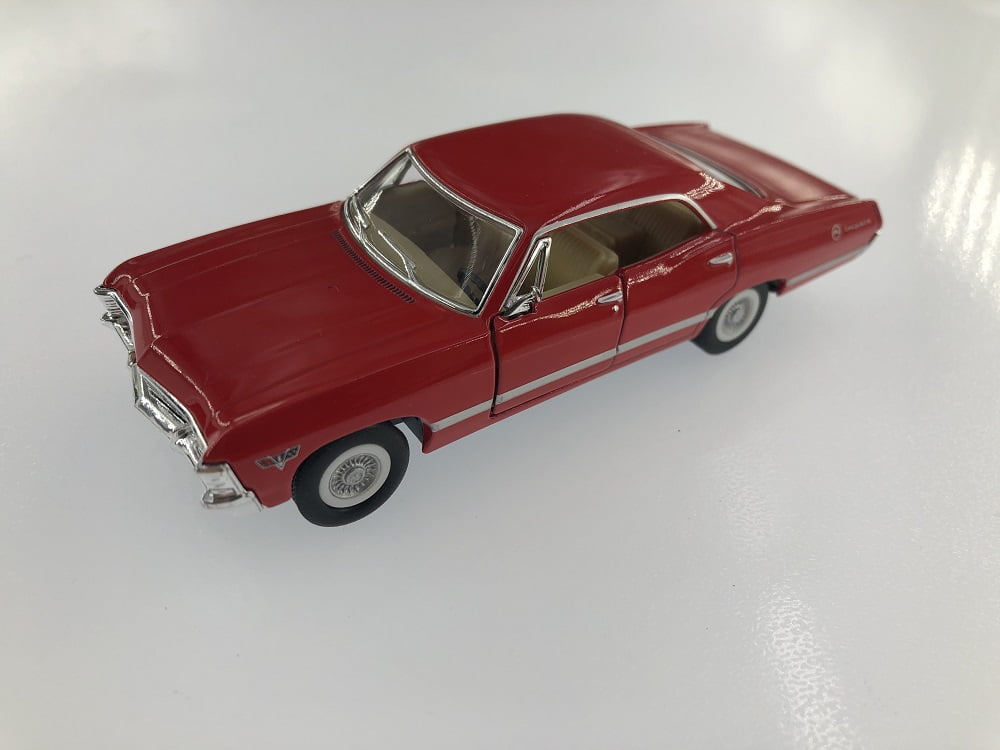 5" Kinsmart Chevy 1967 Chevrolet Impala Diecast Model Toy Car 1:43 Red ...