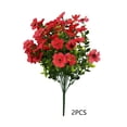 2 Pack - Artificial Eucalyptus & Violet Plastic Flowers - Outdoor Home ...