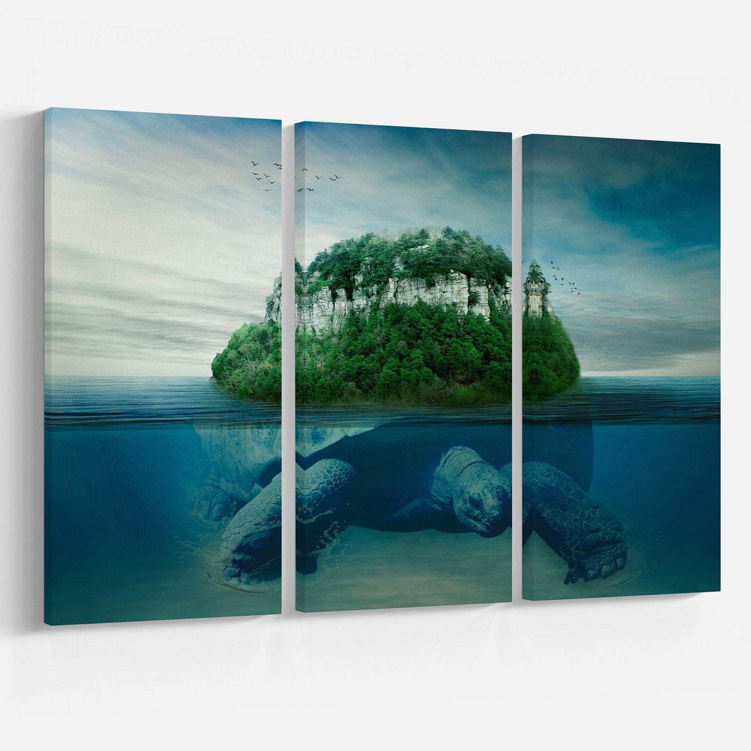 Click here for Designart Design Art Giant Turtle Carrying Island... prices