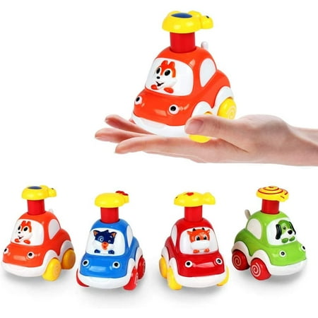 4Pack Wind Up Toys Cars for 1 Year Old Baby, Cartoon Animal Wind Up ...