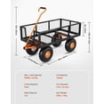 Heavy Duty Steel Garden Cart Wagon – 3-in-1 Utility, Removable Mesh ...