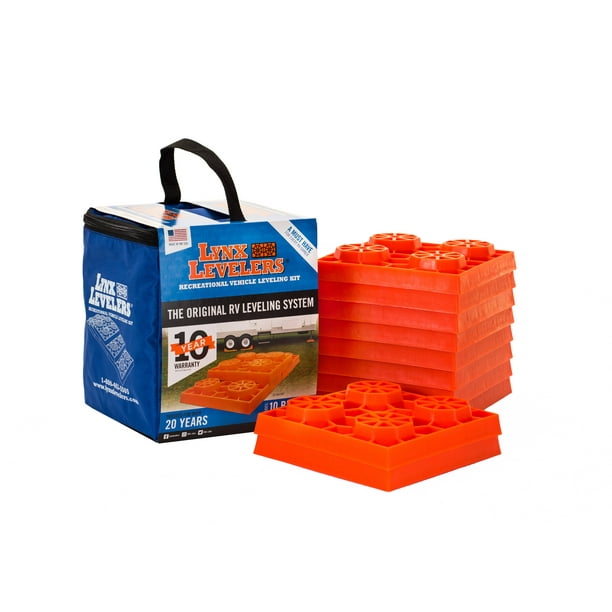 Lynx Levelers 10-Pack RV Leveling Blocks with Nylon Storage Case ...