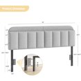 Adjustable Headboard for King/California King Size Bed Frame, Linen ...