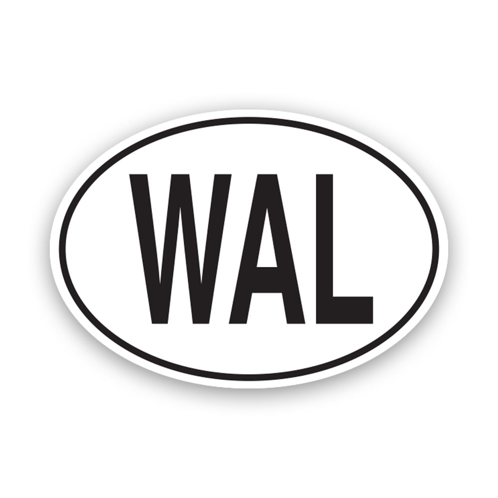 WAL Sierra Leone Country Code Oval Sticker Decal - Self Adhesive Vinyl ...
