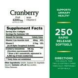 Nature’s Bounty Cranberry Supplement with Vitamin C, 4200mg, 250 Count - Walmart.com