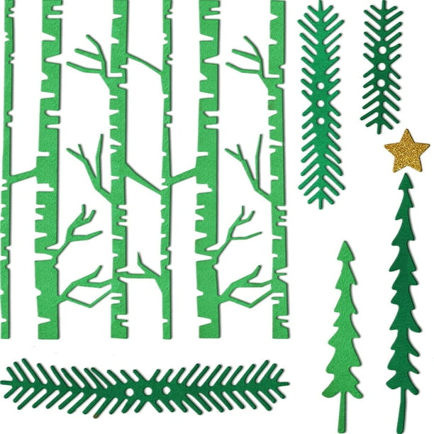 11 Pieces Branch Forest Tree Die Set Plant Metal Die Cuts Scrapbooking ...