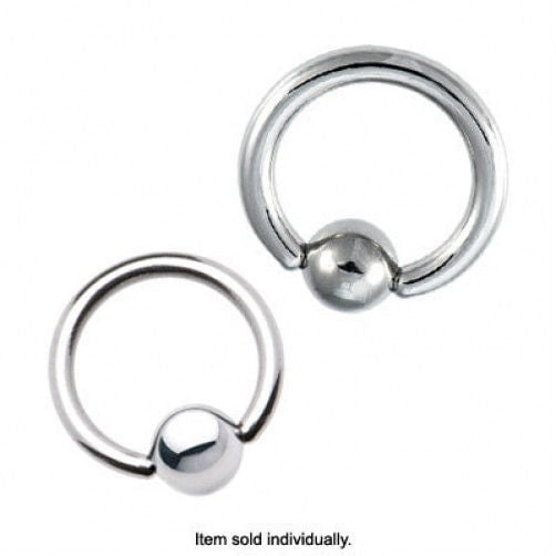 Surgical Steel Captive Bead Ring 12G - 4G - Walmart.com