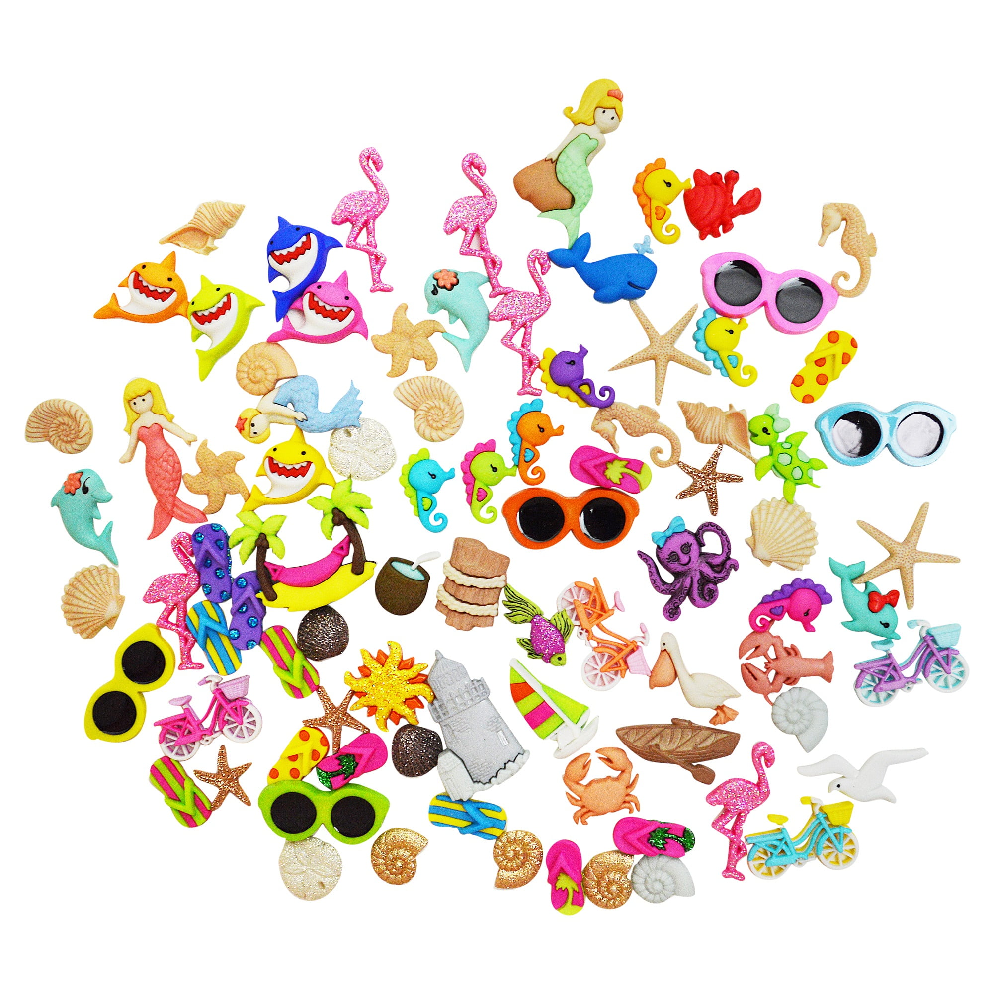 Dress it Up Buttons, Beach Bundle, Craft & Sewing Embellishments, 80 ...