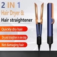 Osfvolr 2-In-1 Hair Dryer and Flat Iron Dual Heat Negative Ion Hair ...