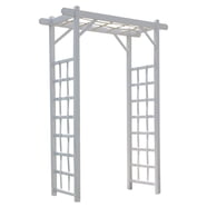 OverPatio 7' Vinyl Garden Arbor Arch PVC Wedding Archway Flat Top ...