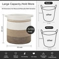 80L Laundry Baskets Hamper with Handles, Woven Decorative Basket for ...