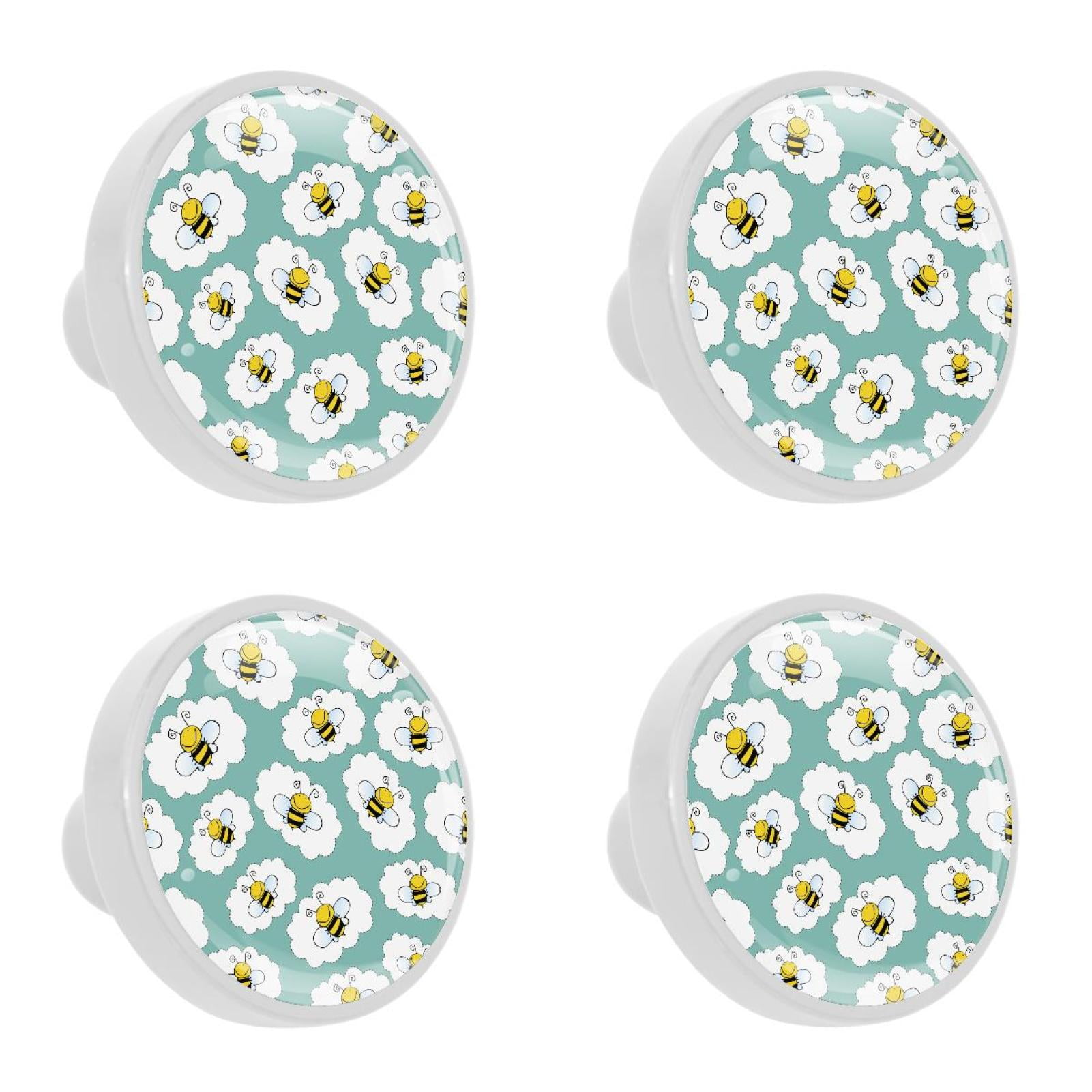4 Pcs Bee Knobs for Kitchen Cabinet Cupboard Dresser Bookcase Drawer ...