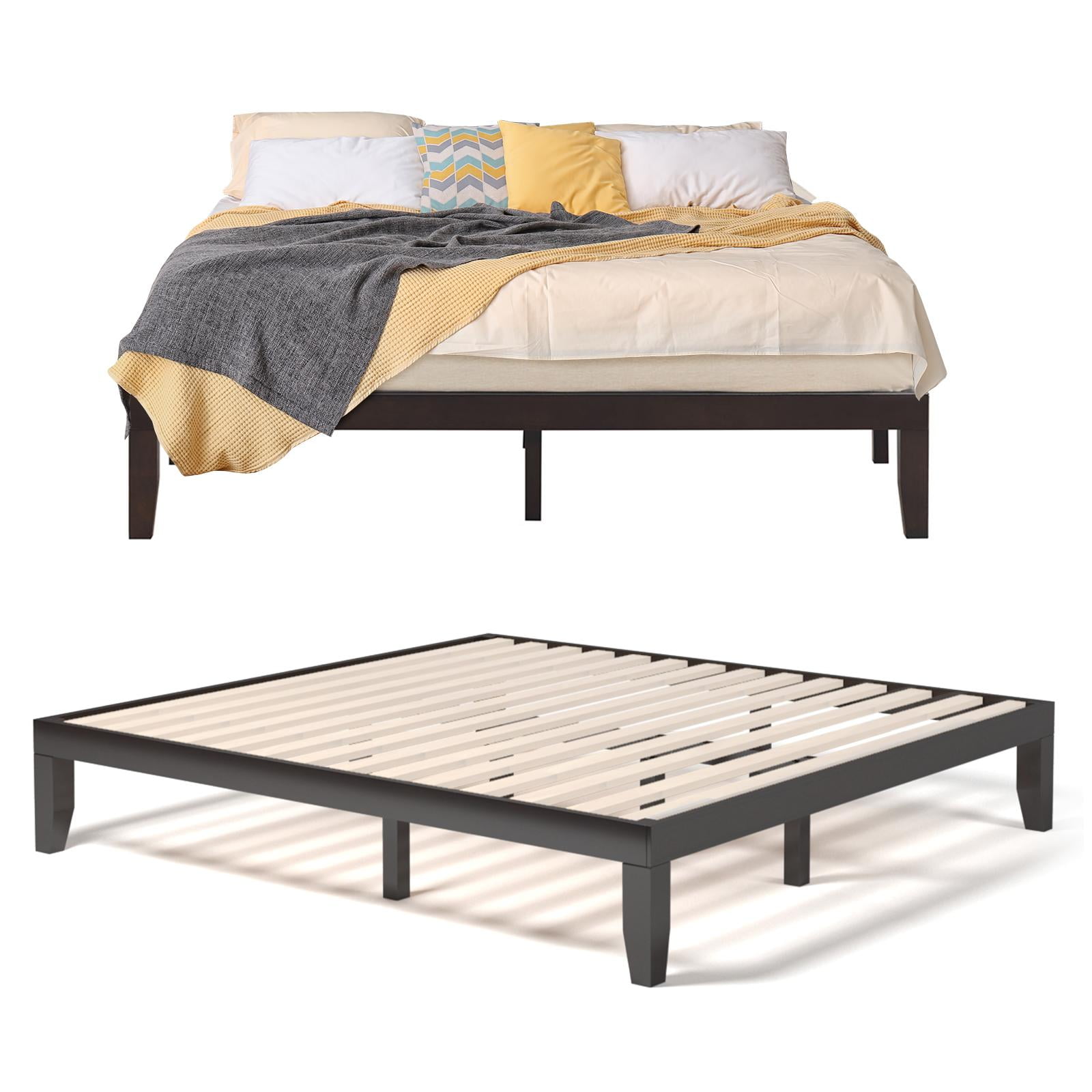 Click here for Giantex 14 Solid Wood Platform Bed Frame  Mattress... prices