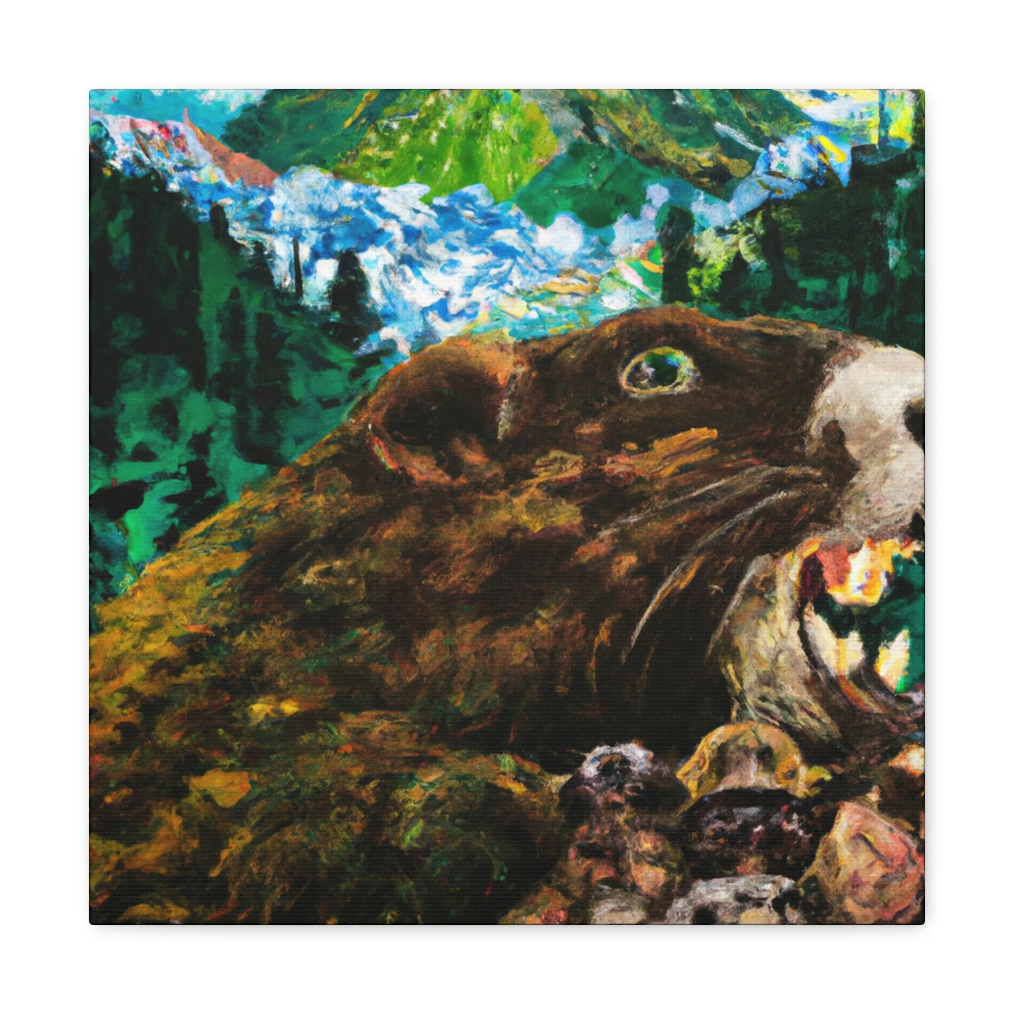 Marmot in a Baroque. - Canvas - Walmart.com