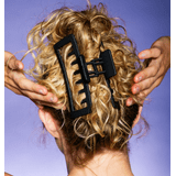 Gimme Beauty Claw Clip Thick Rectangle Xtra Large Double Teeth Black -2 ...