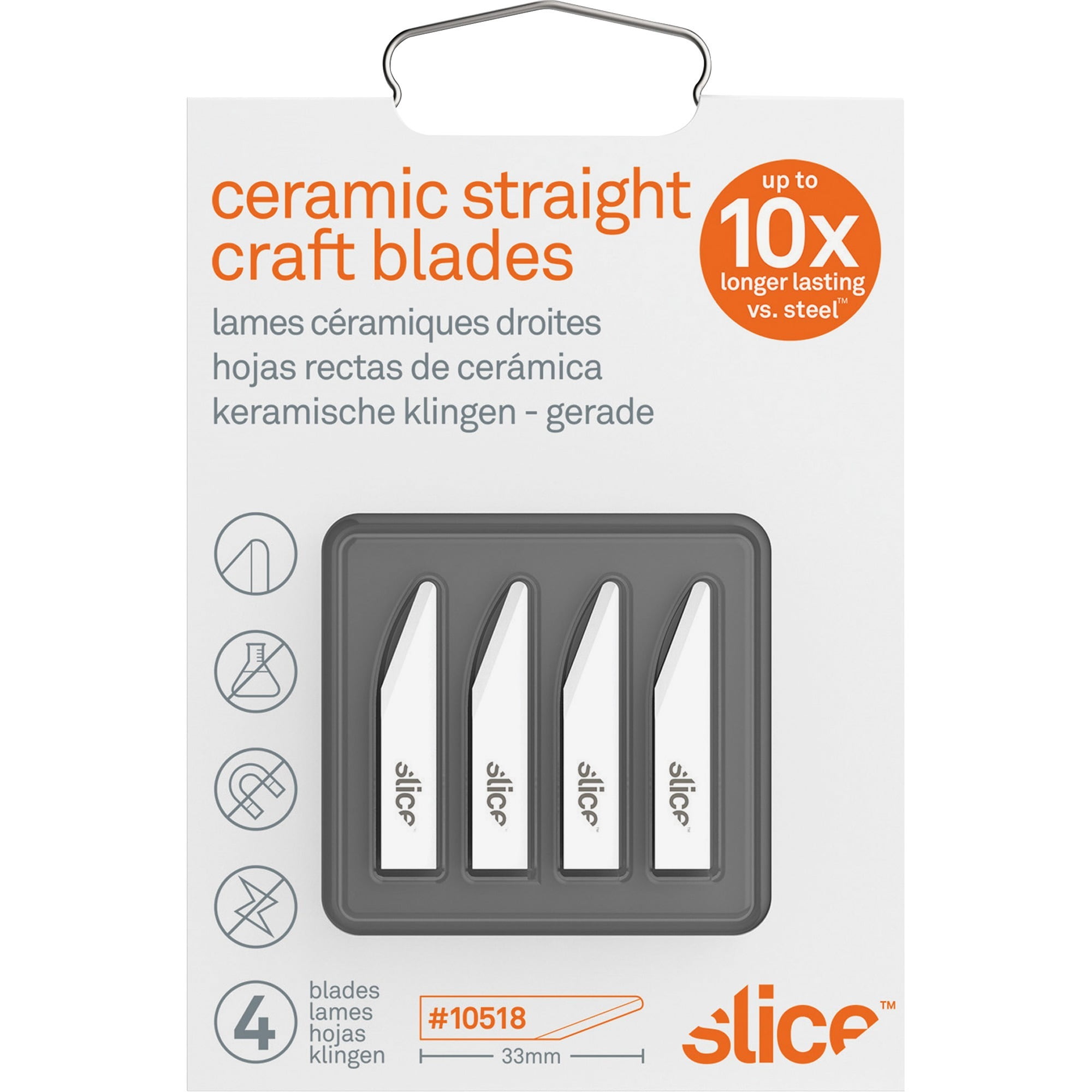 Slice, SLI10518, Ceramic Craft Knife Cutting Blades, 4 / Pack, White ...