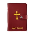 Catholic Holy Card Holder Prayer Card Book with Snap Closure, Pocket ...