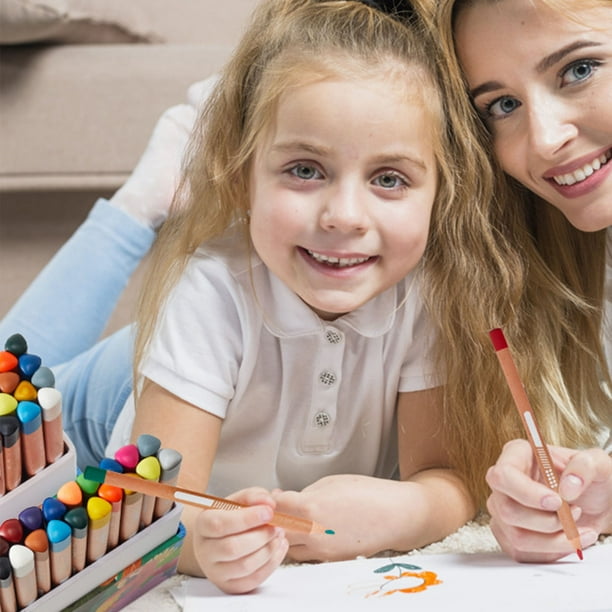 Juego De Lápices De Colores, Lápiz De 48 Colores Easy Overlap Para ...