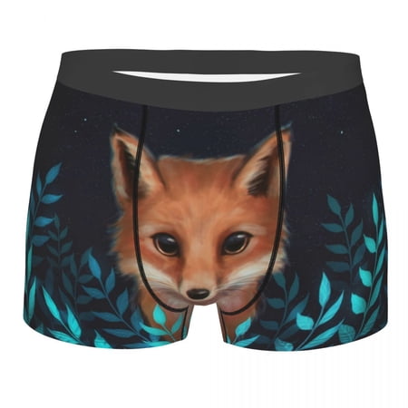 Red Fox Boxer Shorts Men 3D Print Male Stretch Red Fox Face Furry ...