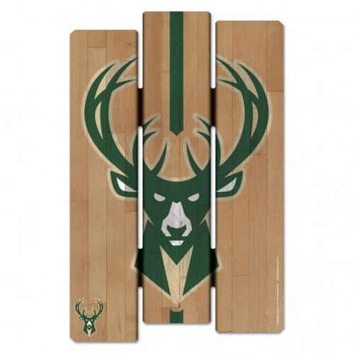 Milwaukee Bucks Sign 11X17 Wood Fence Style - Walmart.com
