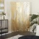 DecMode 48" x 71" Gold Metal Hinged Foldable Partition 3 Panel Room ...
