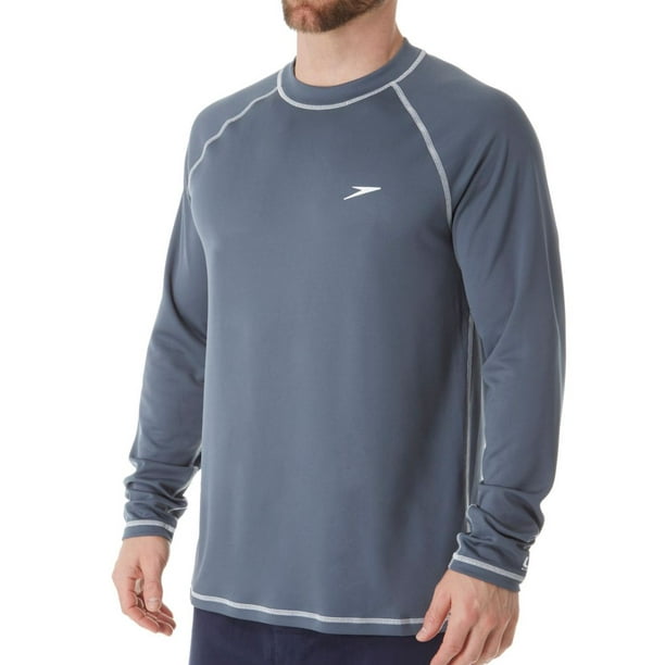 Speedo - Men's 7482183 Easy Long Sleeve Loose Fit Swim Tee - Walmart ...