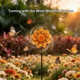 Dserhfy Sunflower Wind Spinner 360 Degree Rotating Windmill Yard Art ...