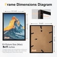 9x11 Picture Frame Set of 2,Black Photo Frame for 9x11 Without Mat,Thin ...