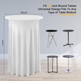 2-Pack Champagne Spandex Cocktail Tablecloths 32"x43", Wrinkle-Free ...