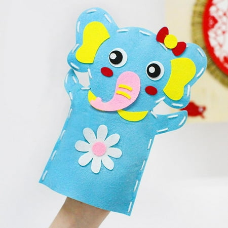 8 Pcs Animals Felt Hand Puppets Kits For Kids DIY Sewing Puppets Craft ...