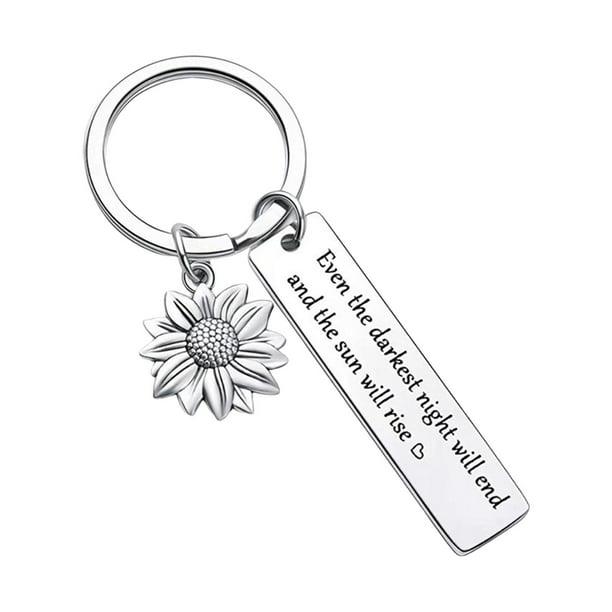 Stainless Steel Inspirational Keychain Encouragement Jewelry Key for ...