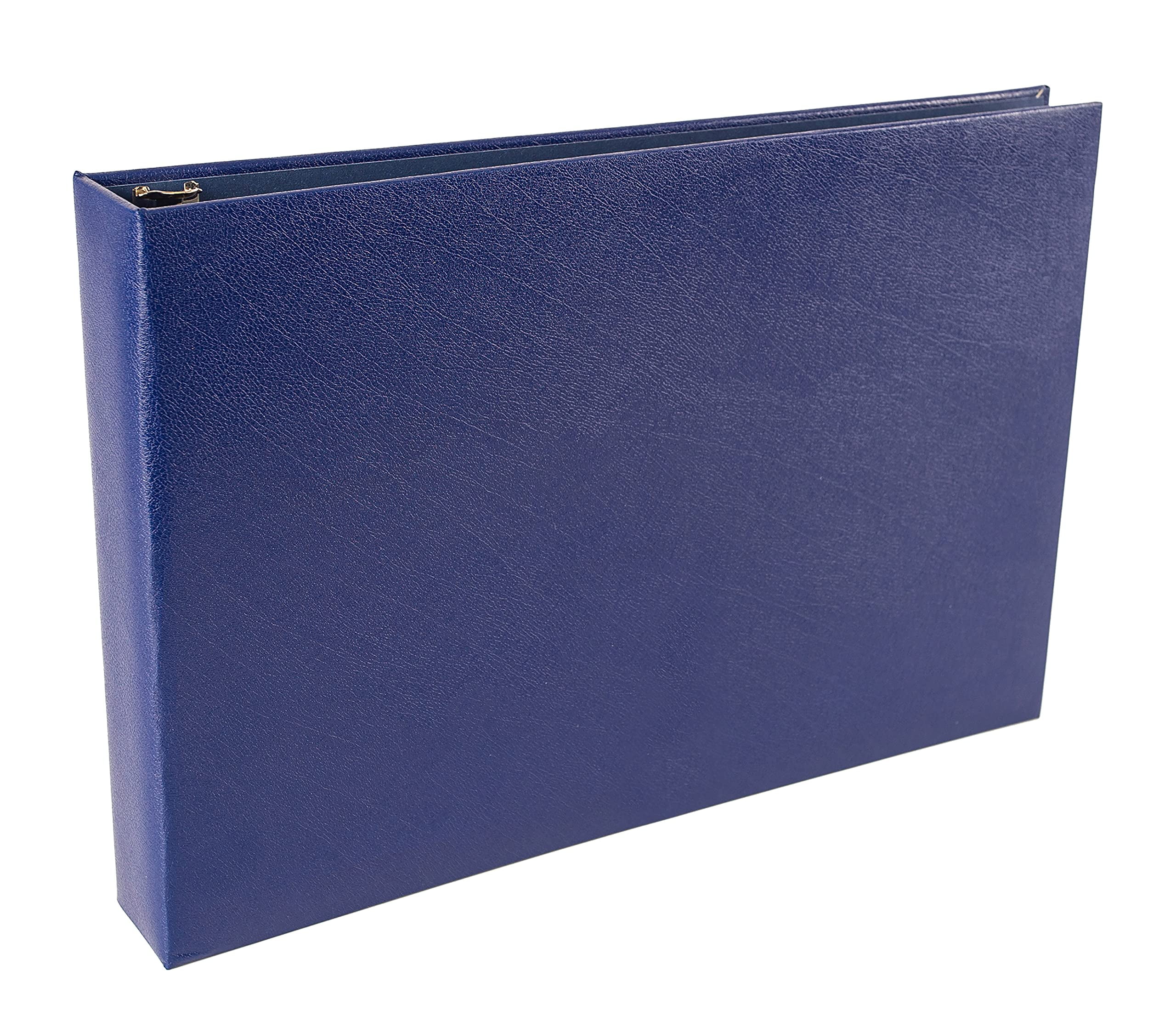 7 Ring Executive Check Binder with Zipper Pouch, Blue Textured Cover ...