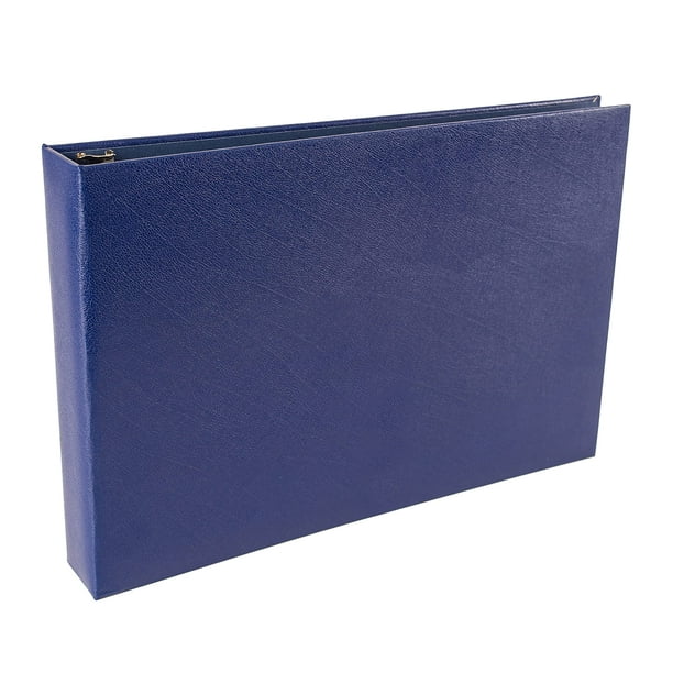 7 Ring Executive Check Binder with Zipper Pouch, Blue Textured Cover ...